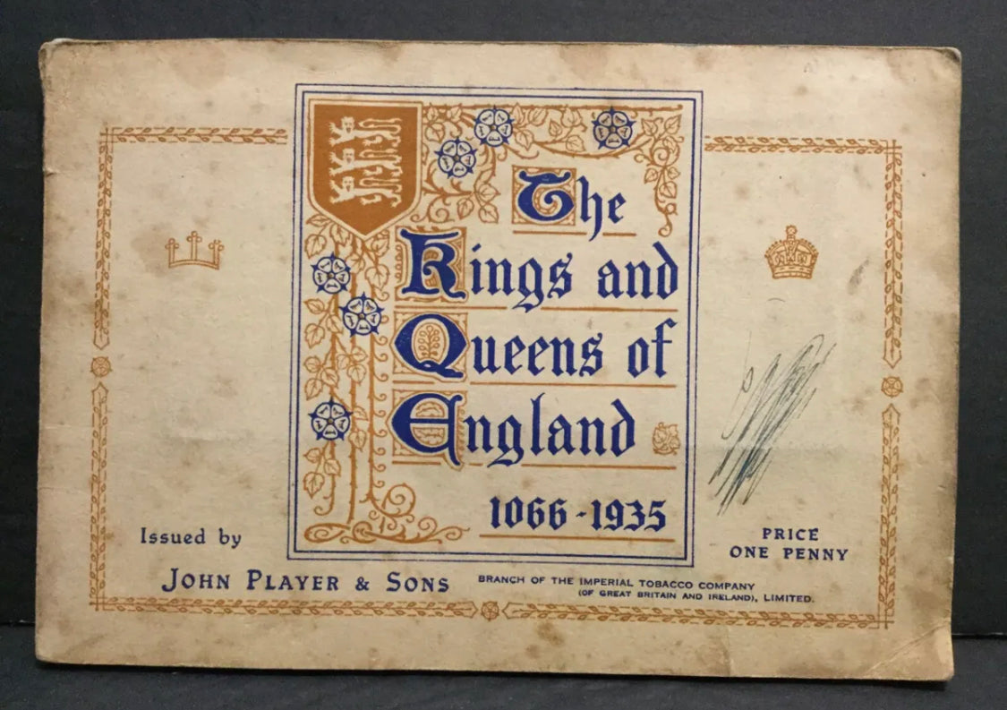 1935 Player Kings & Queens of England Set of 50 Cards in Factory Album ...