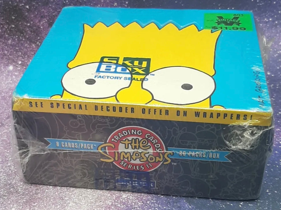 1994 THE SIMPSONS SERIES 2 Trading Cards Sealed Box SkyBox RARE vintag ...