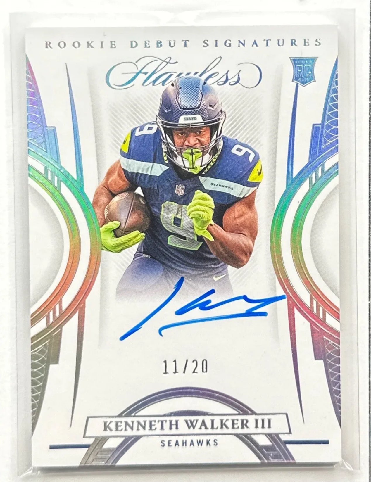 2022 Flawless Kenneth Walker III Rookie Auto Autograph #11/20 Seahawks ...