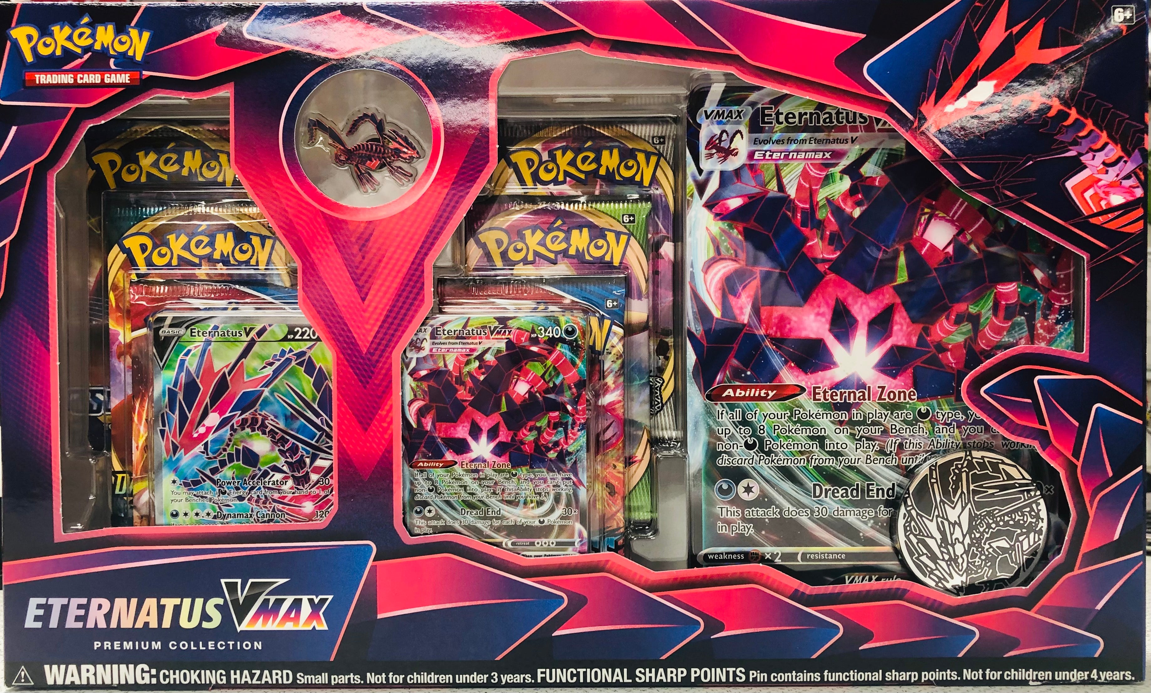 Pokémon TCG Eternatus VMAX Premium Box Factory Sealed – Wax Pack Kid