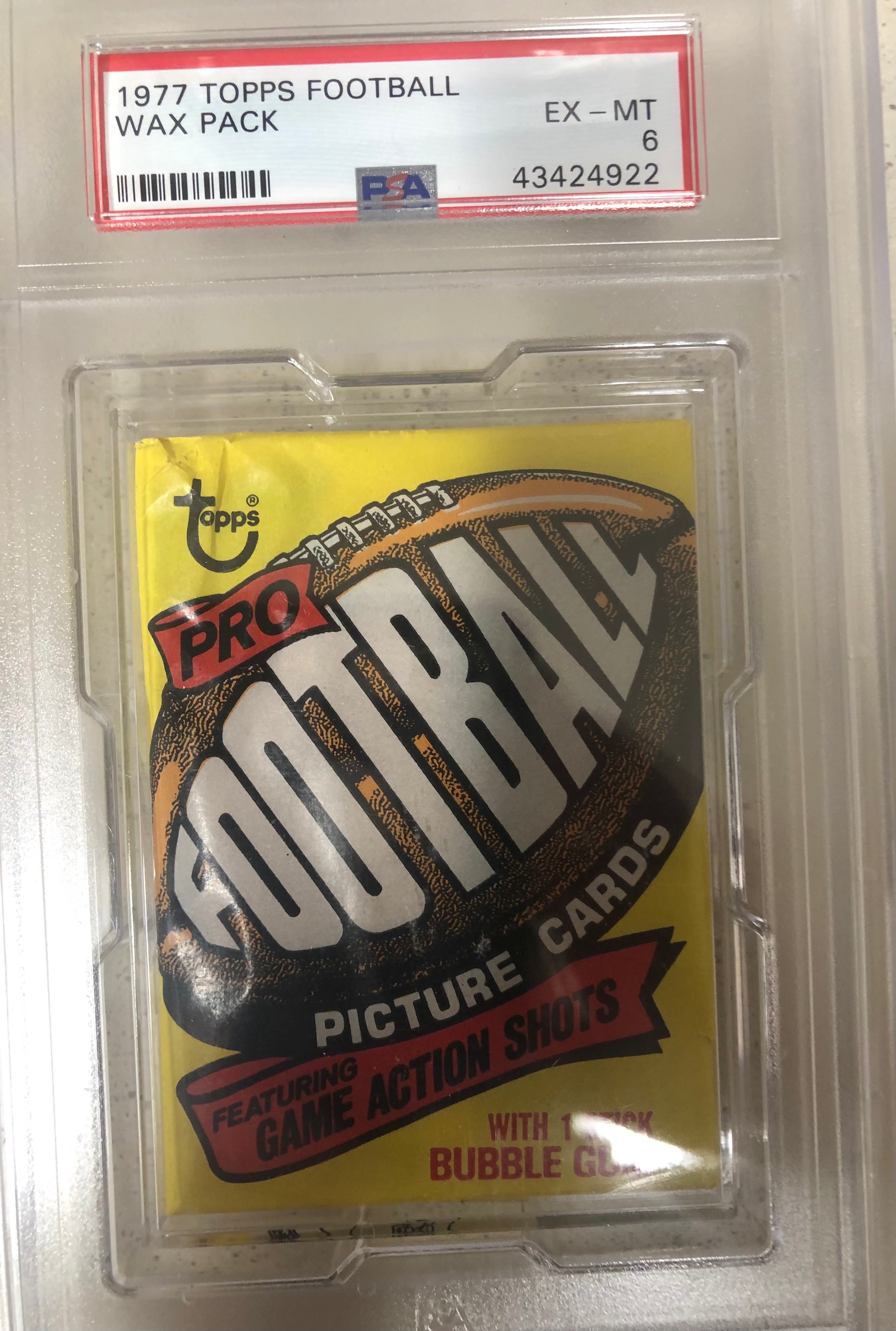 1977 Topps Football Wax Pack PSA 6 – Wax Pack Kid
