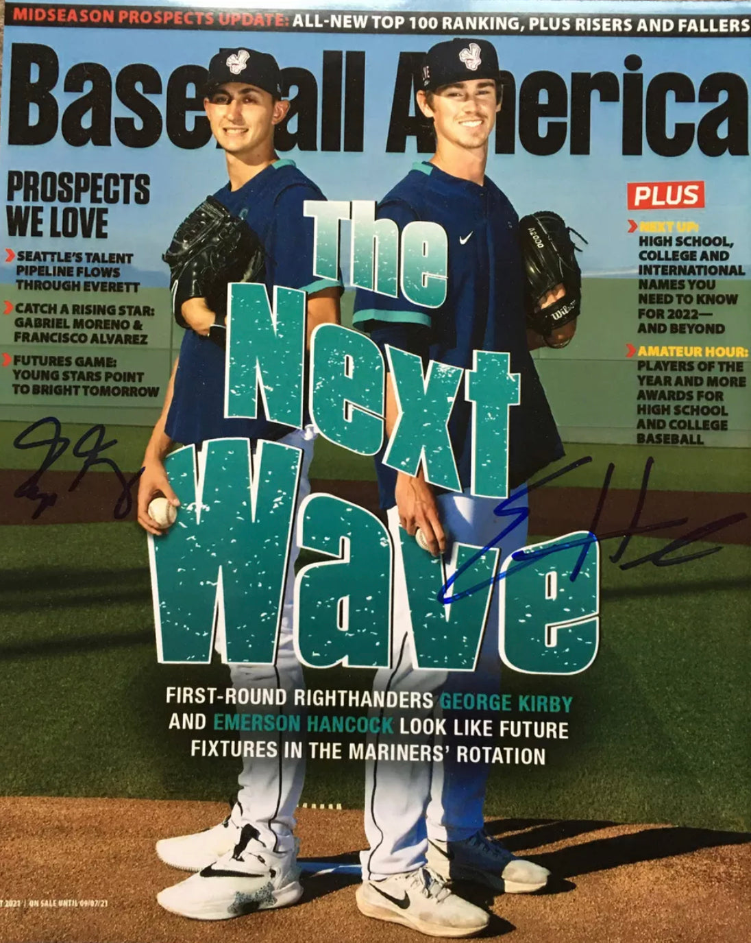 August 2021 Baseball America Cover Photo Signed Emerson Hancock George ...